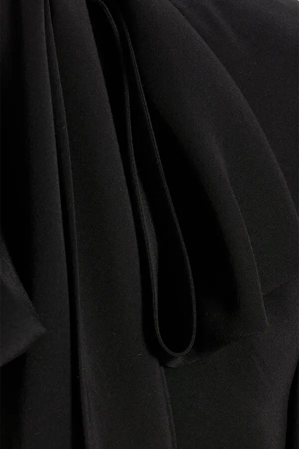 Helmut Lang Silk Crepe De Chine Dress - Black