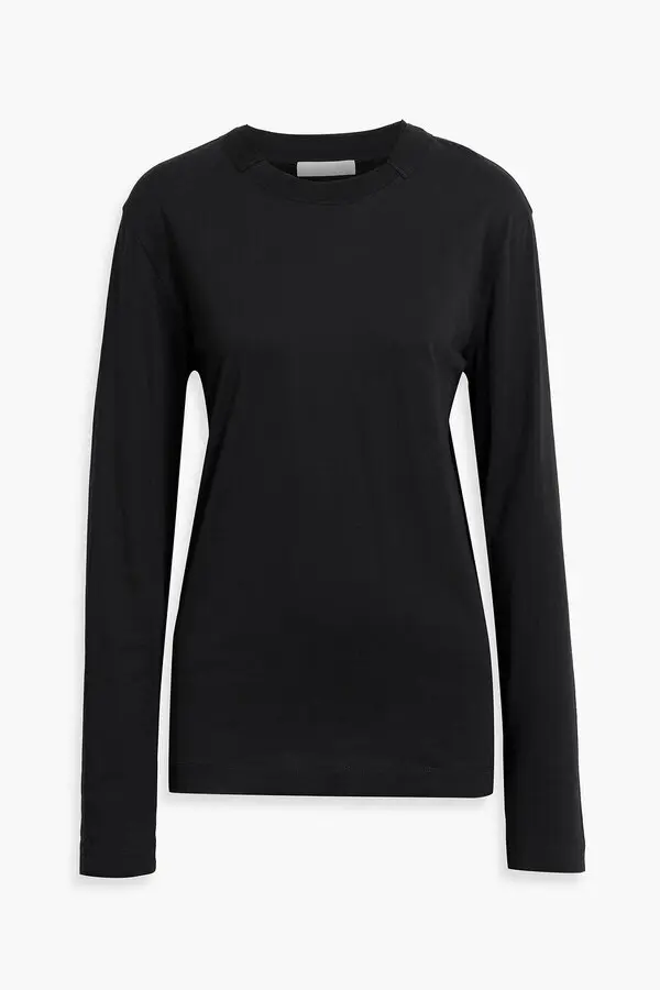 Helmut Lang Cotton-jersey Top - Black