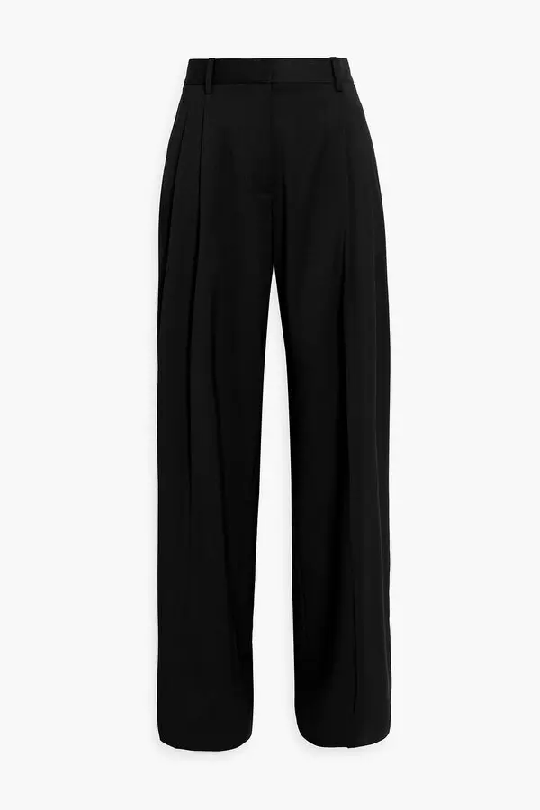Helmut Lang Pleated Wool Wideleg Pants