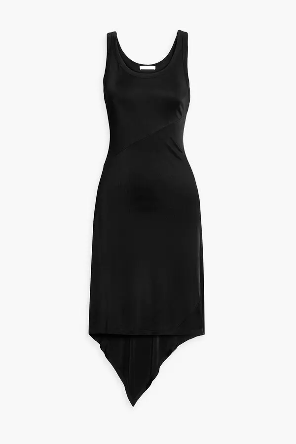 Helmut Lang Asymmetric Stretch-satin Dress