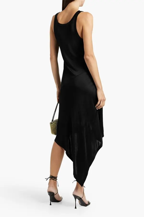 Helmut Lang Asymmetric Stretch-satin Dress