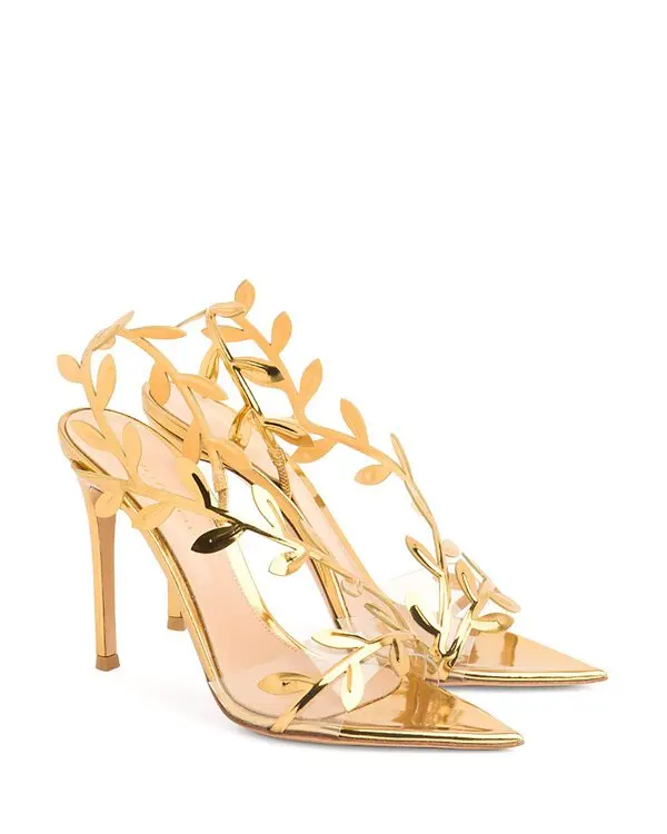 GIANVITO ROSSI Flavia Strappy Sandals - Gold-tone Leather