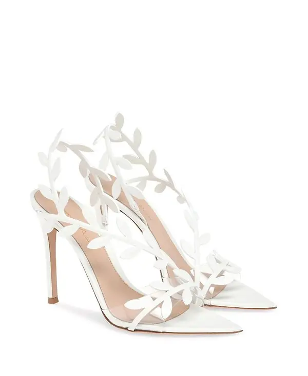 GIANVITO ROSSI Flavia Strappy Sandals - White Nappa Leather