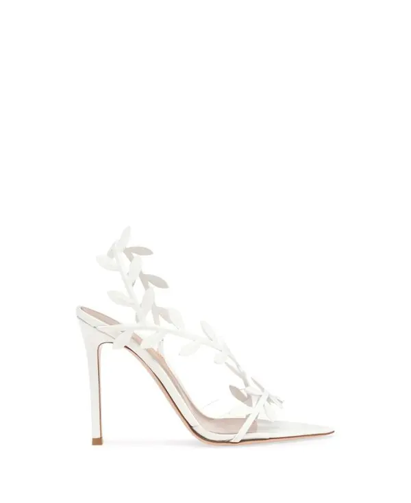 GIANVITO ROSSI Flavia Strappy Sandals - White Nappa Leather