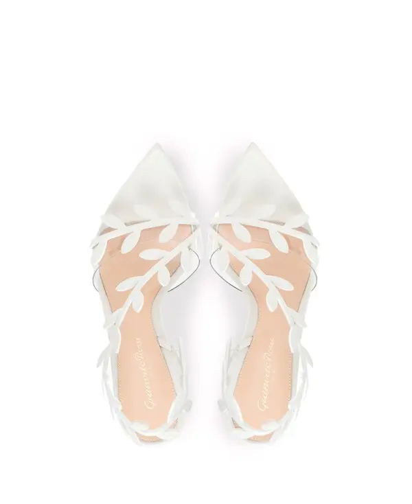 GIANVITO ROSSI Flavia Strappy Sandals - White Nappa Leather