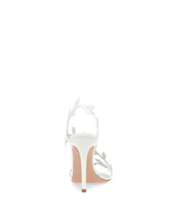 GIANVITO ROSSI Flavia Strappy Sandals - White Nappa Leather