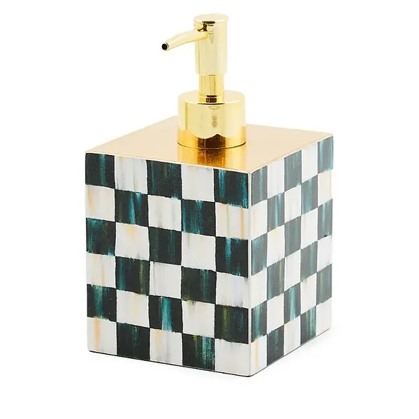 MACKENZIE-CHILDS Courtly Check Lacquer Soap Pump