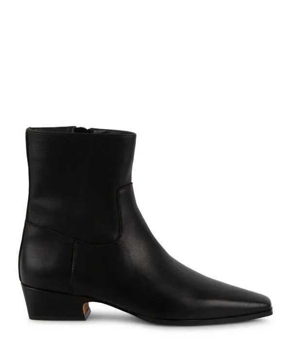 Steve Madden Dusty Snip Toe Boots - Black Leather
