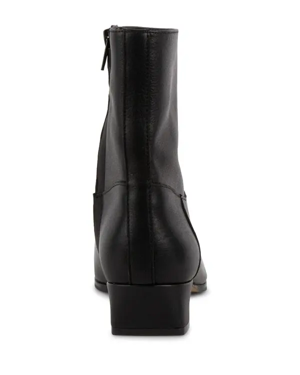 Steve Madden Dusty Snip Toe Boots - Black Leather