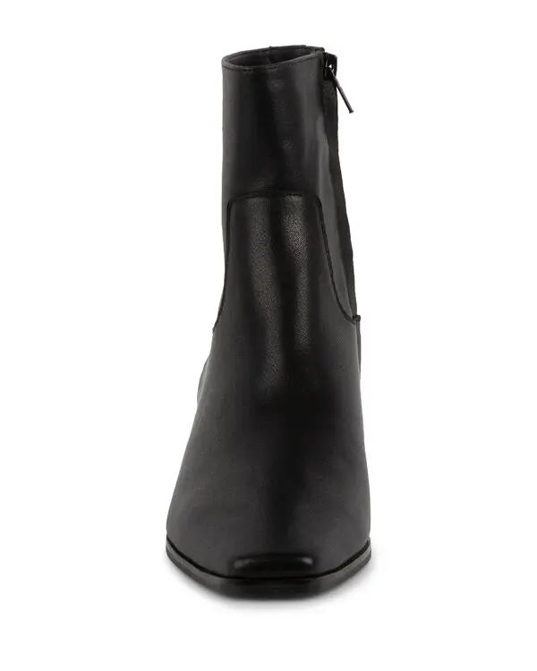 Steve Madden Dusty Snip Toe Boots - Black Leather