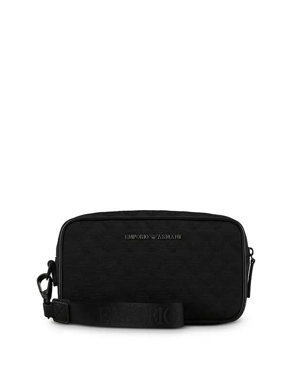 Emporio Armani Jacquard Eagle Toiletry Case - Black