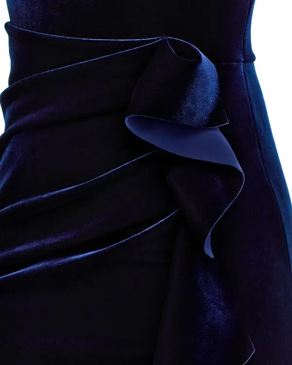 Chiara Boni La Petite Robe Gudrum Long Velvet Gown - Blu Notte