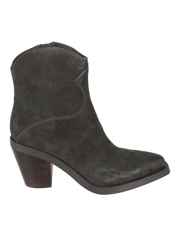 Ash Ankle Boots - Velours Bistro