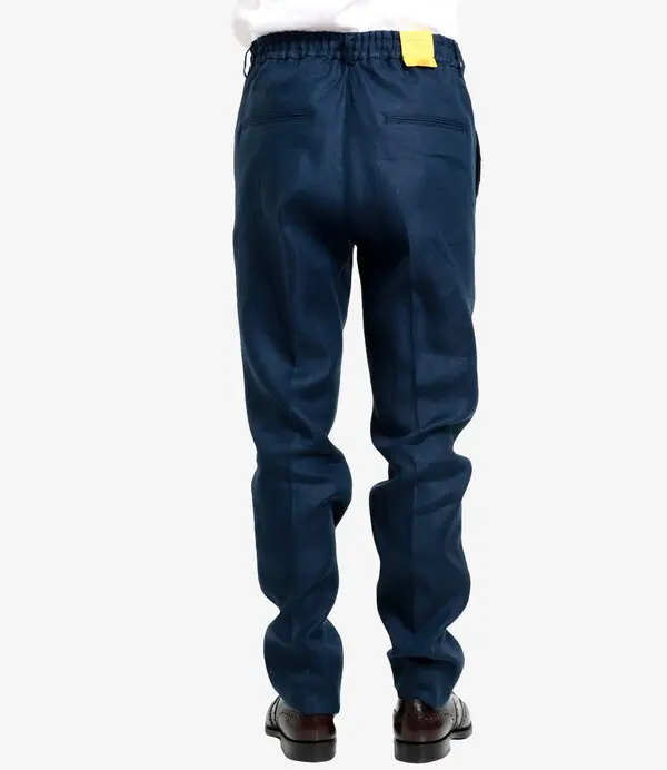 Tagliatore Linen Trousers With Drawstring Waist