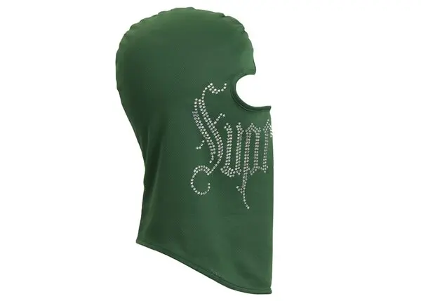 Supreme Rhinestone Balaclava - Green
