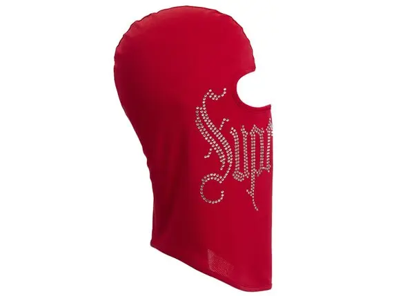 Supreme Rhinestone Balaclava - Red