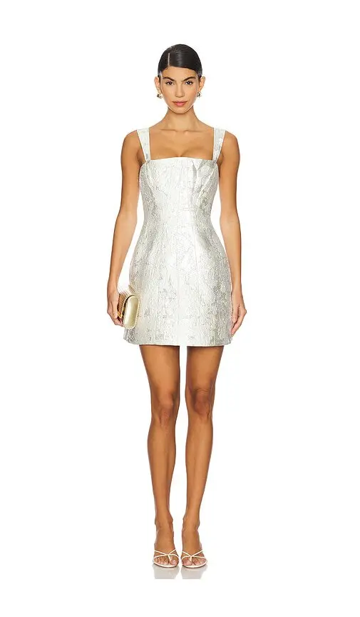 Simkhai Lydia Sleeveless Mini Dress - Metallic Silver