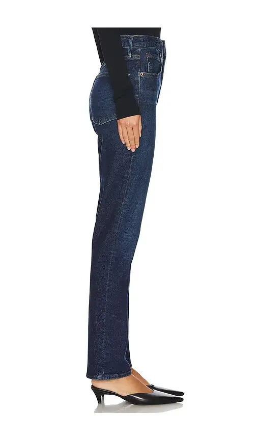 AGOLDE High Rise Stovepipe Jeans In Dark Wash
