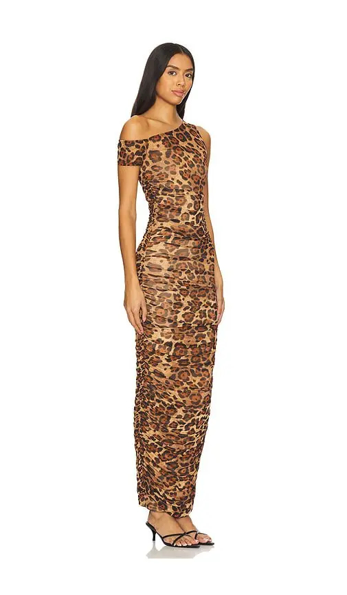 AFRM Biona Maxi Dress In Leopard Print - Brown