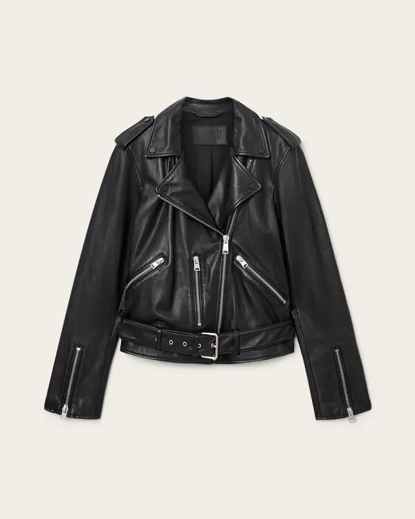 ALLSAINTS Balfern Leather Biker Jacket - Black