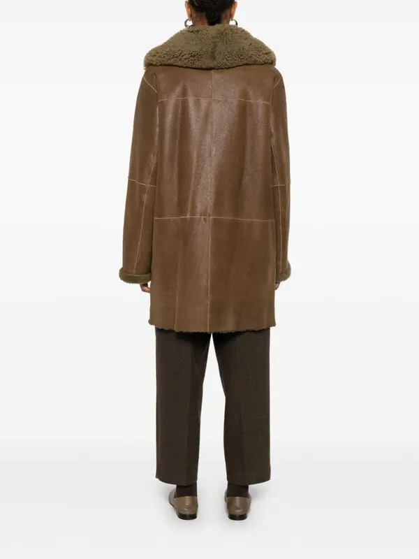 LEMAIRE Asymmetric Shearling Coat