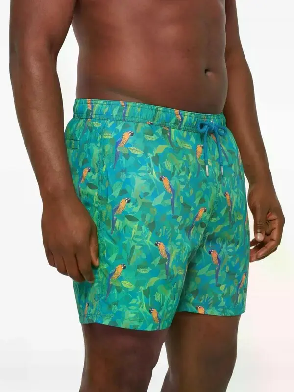 AMIR SLAMA Parrot-print Swim Shorts