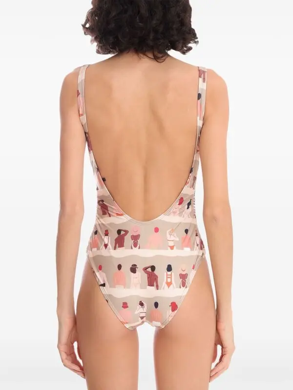 AMIR SLAMA Graphic-print One-piece Swimsuit