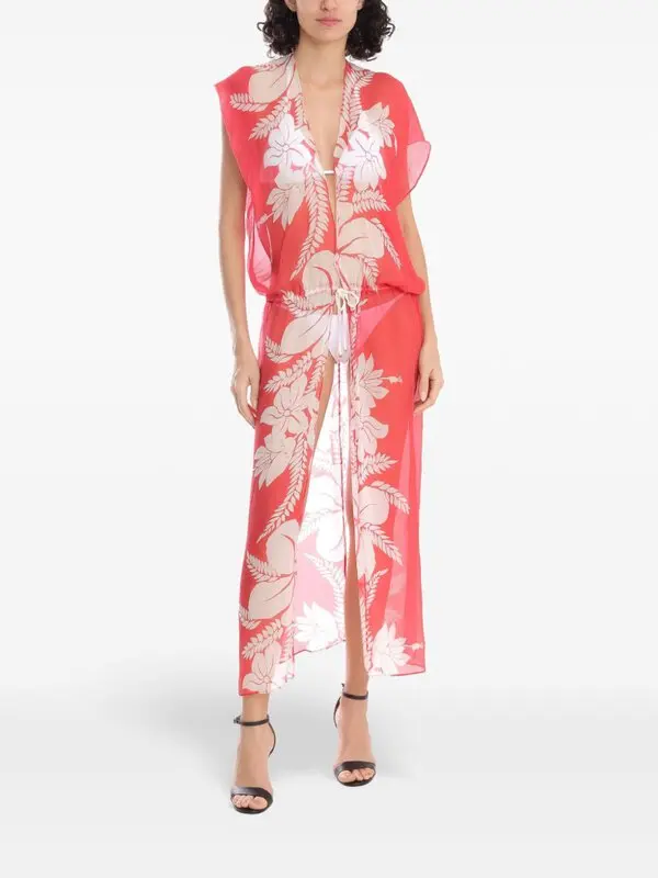AMIR SLAMA Floral-print Beach Dress