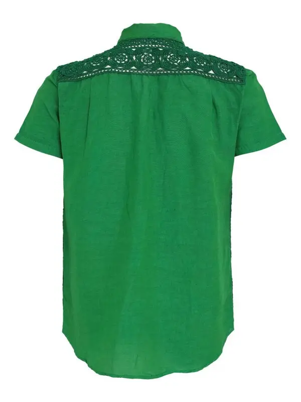 AMIR SLAMA Crochet-panel Shirt