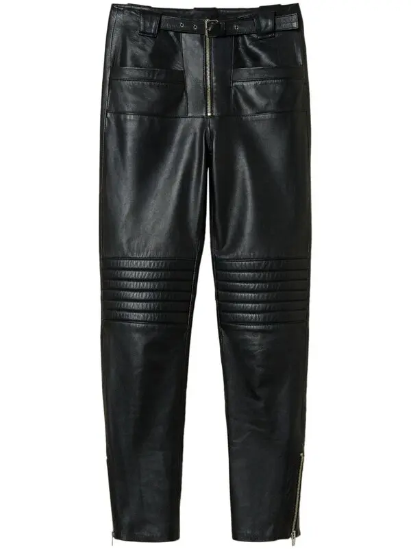 TWINSET Fairfax Leather Biker Trousers