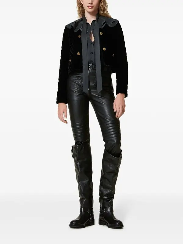 TWINSET Fairfax Leather Biker Trousers