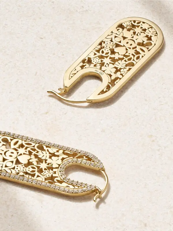 SYDNEY EVAN Icon Wallpaper 14-karat Diamond Earrings