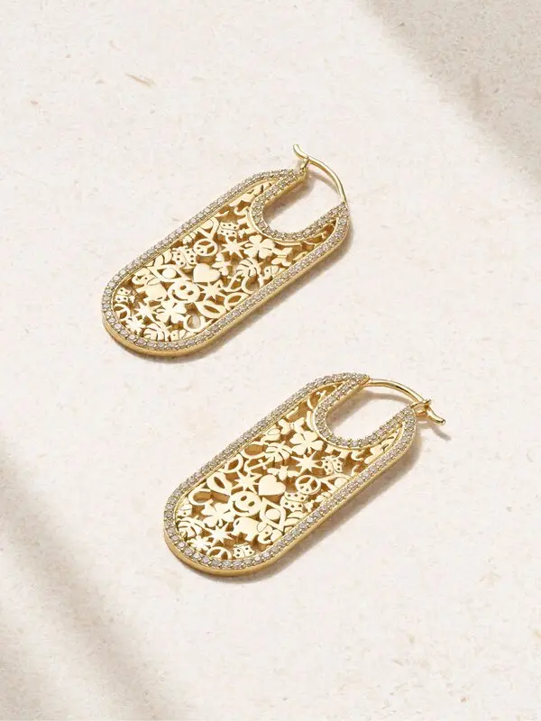 SYDNEY EVAN Icon Wallpaper 14-karat Diamond Earrings