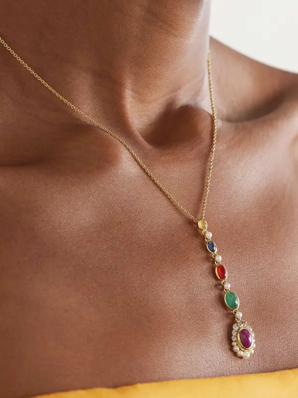 AMRAPALI LONDON Navratna Multi-stone Necklace