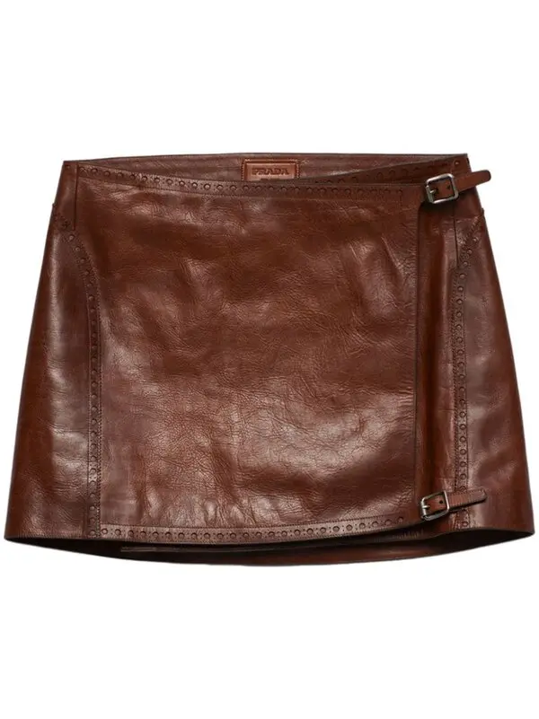 Prada Leather Mini Skirt