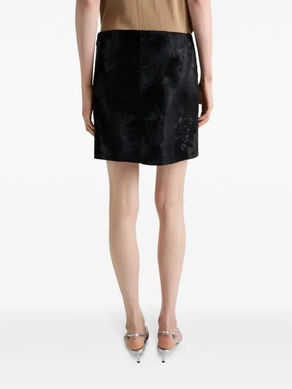 Prada Leather Mini Skirt