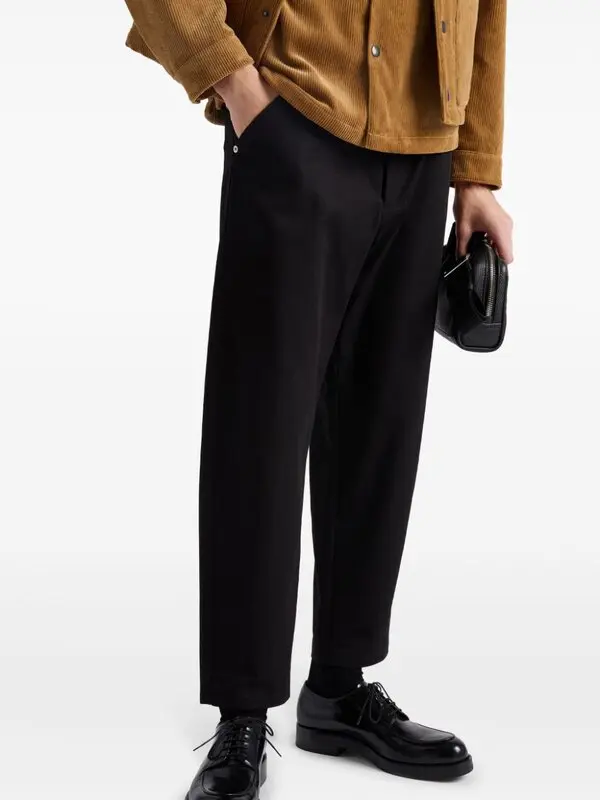 Prada Triangle Logo Tapered Trousers