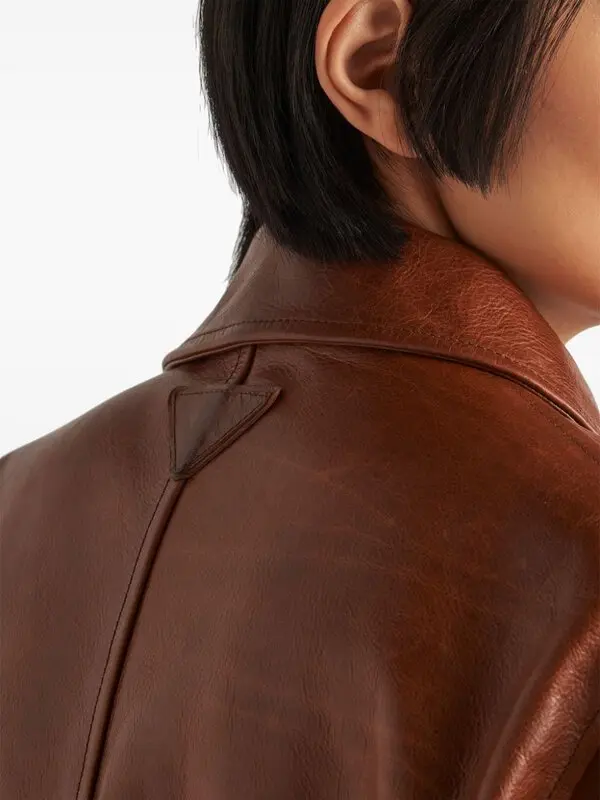 Prada Belted Leather Jacket