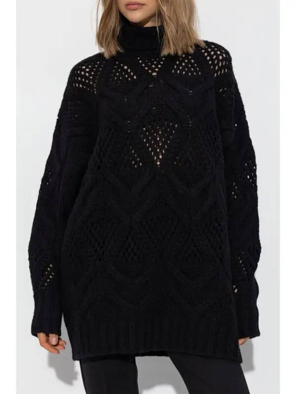 Sportmax Diamond-knit Maxi Jumper