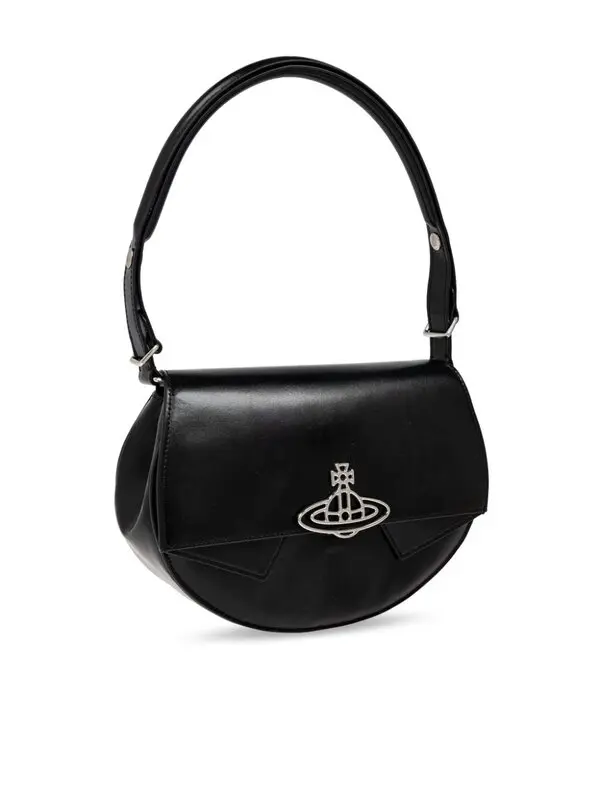 Vivienne Westwood Orb-Print Shoulder Bag In Black | Editorialist