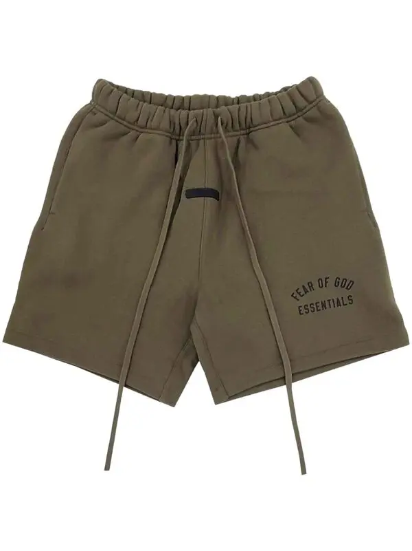 Fear Of God Logo-print Shorts - Green