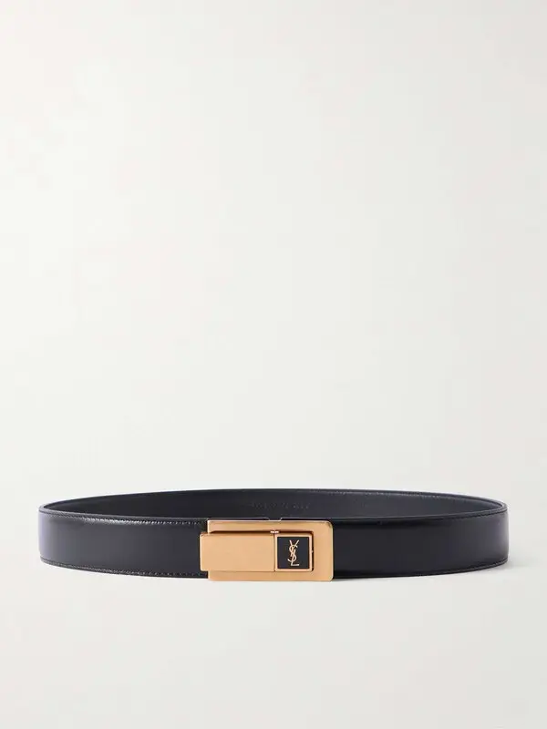 Saint Laurent Cassandre Leather Belt