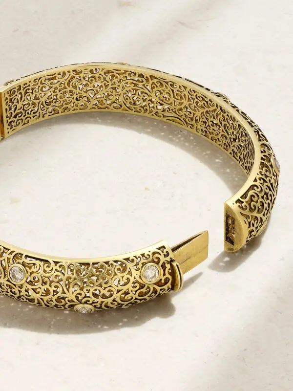 AMRAPALI LONDON Jali 18-karat Diamond Bangle