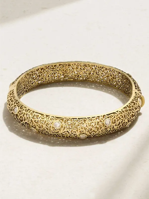 AMRAPALI LONDON Jali 18-karat Diamond Bangle