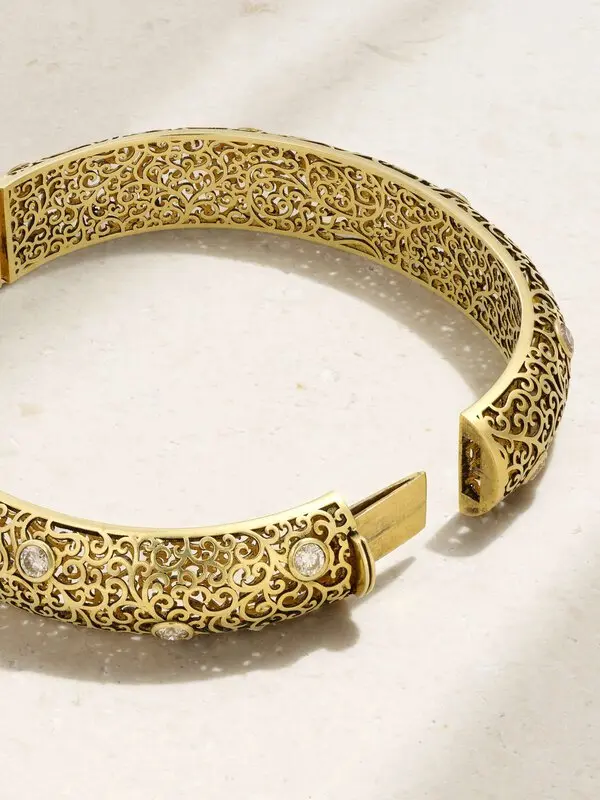 AMRAPALI LONDON Jali 18-karat Diamond Bangle