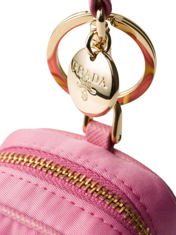 Prada Mini Re-edition 1978 Pouch With Keychain - Pink