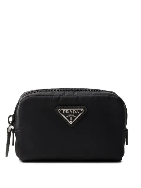 Prada Triangle-logo Pouch - Black