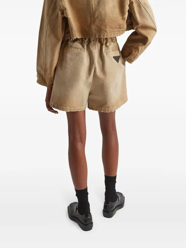 Prada Pleated Thigh-length Shorts