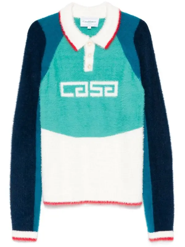Casablanca Sport Fluffy Polo Shirt - Blue