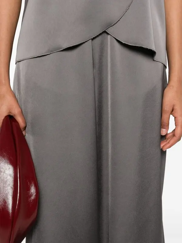 BLANCA VITA Satin Trousers - Grey